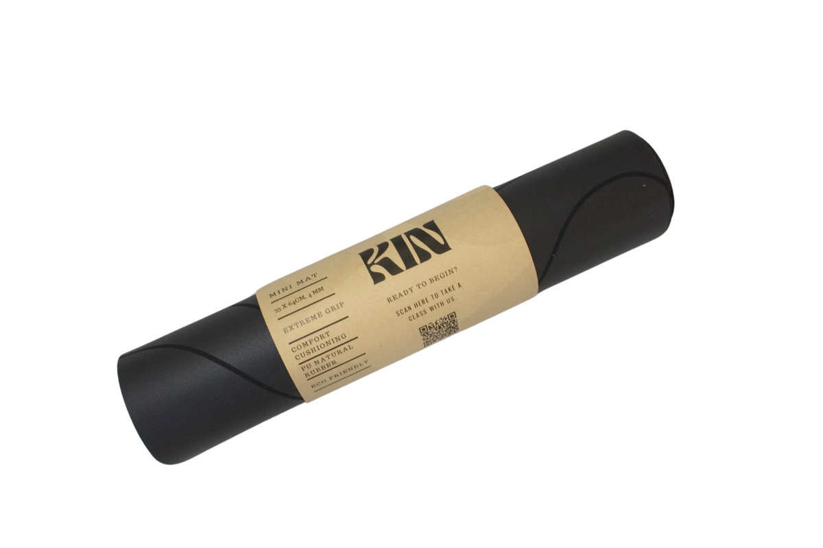 The Kin MINI Yoga Mat - Black | Kin Yoga Mats